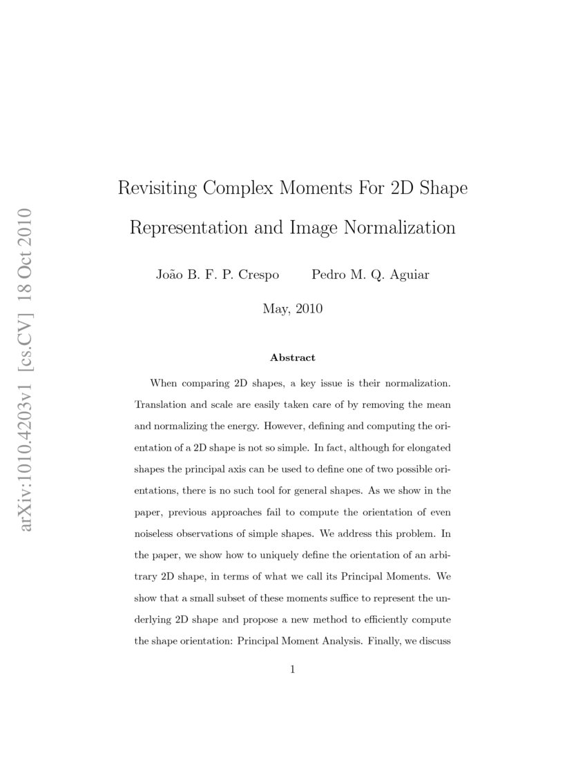Revisiting Complex Moments For 2D Shape Representation and Image ...