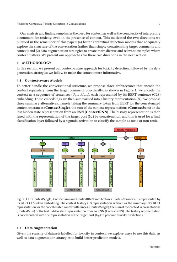 Revisiting Contextual Toxicity Detection In Conversations Deepai