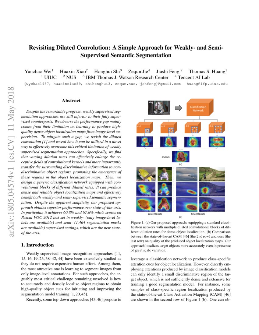 Revisiting Dilated Convolution: A Simple Approach for Weakly- and Semi ... Revisiting Dilated Convolution: A Simple Approach for Weakly- and Semi ...