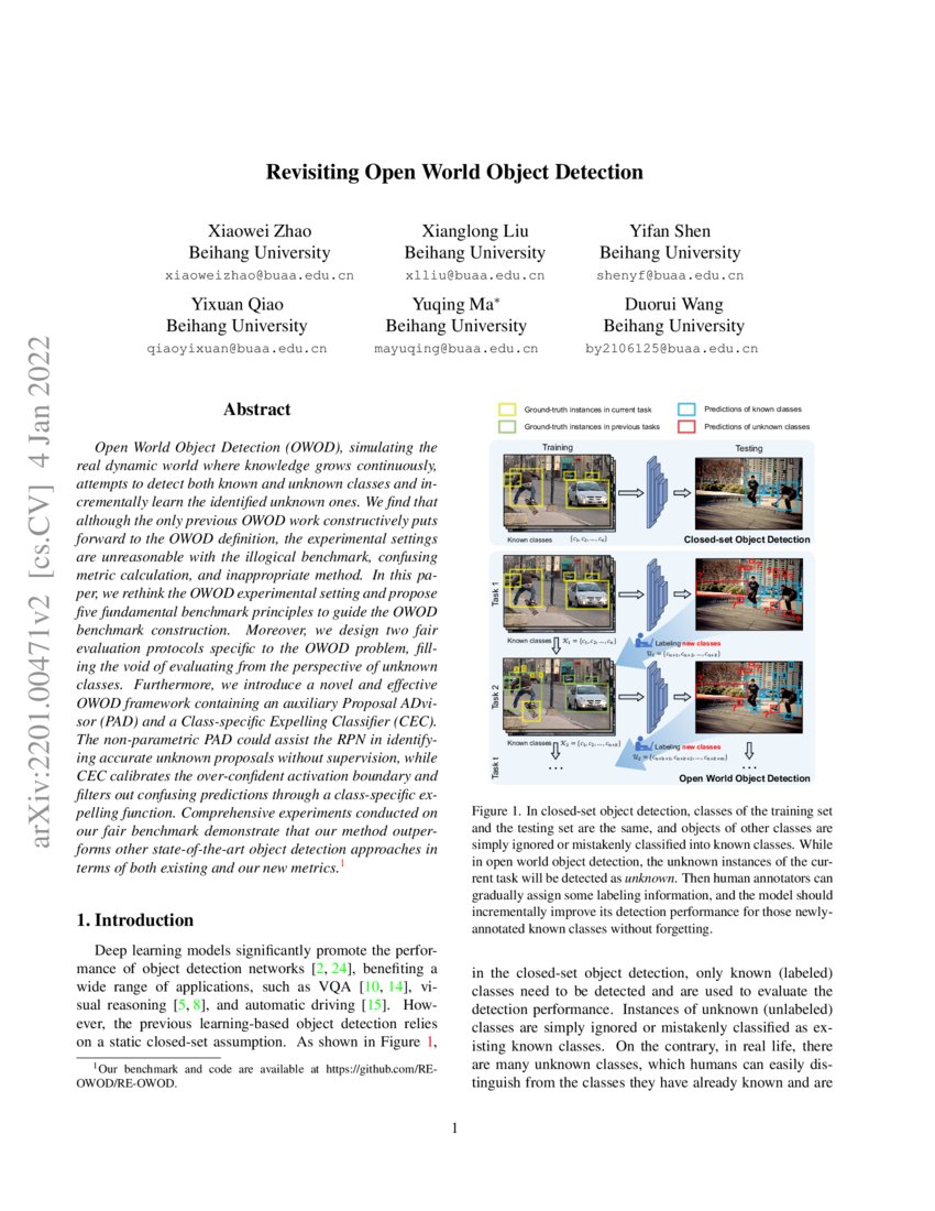 Revisiting Open World Object Detection Deepai