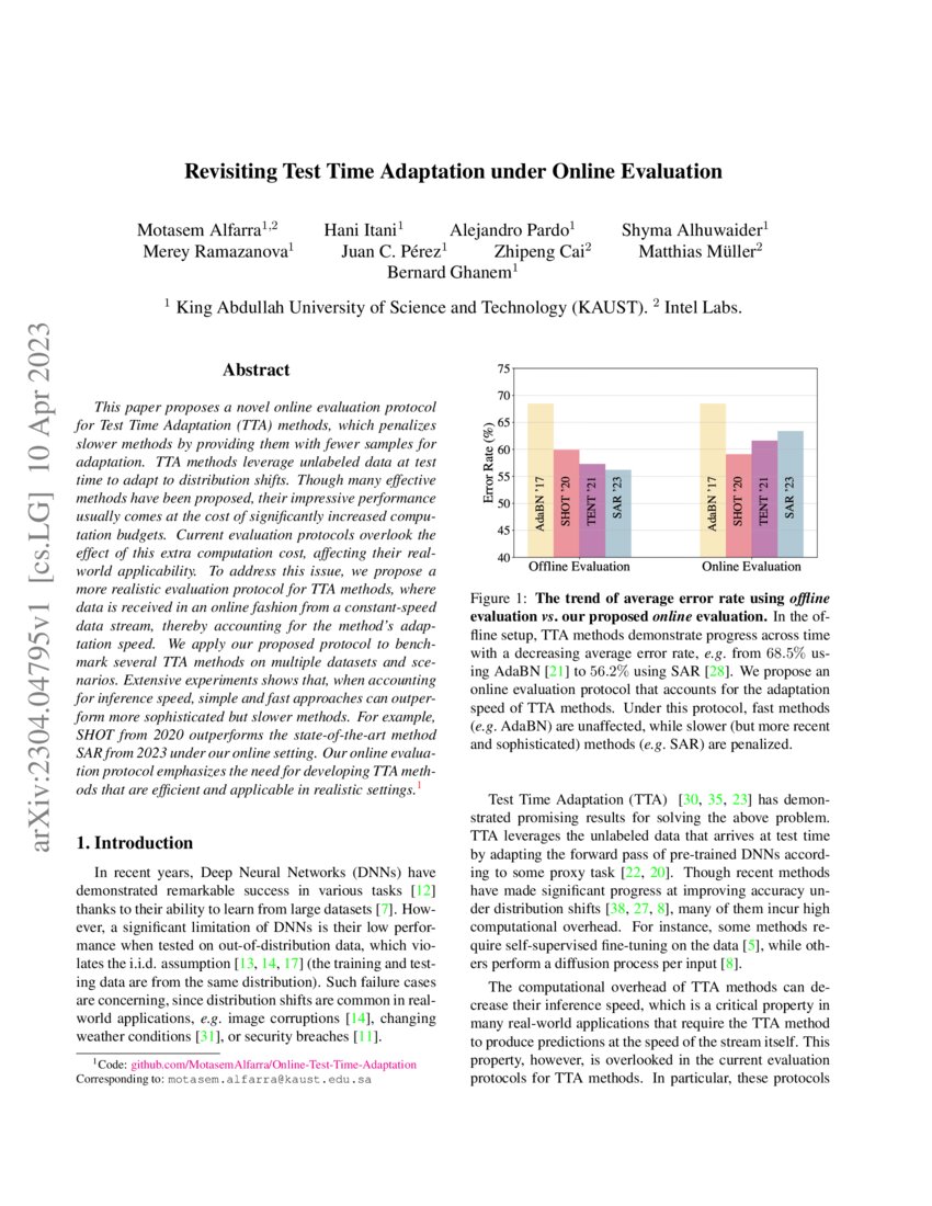 Revisiting Test Time Adaptation Under Online Evaluation Deepai