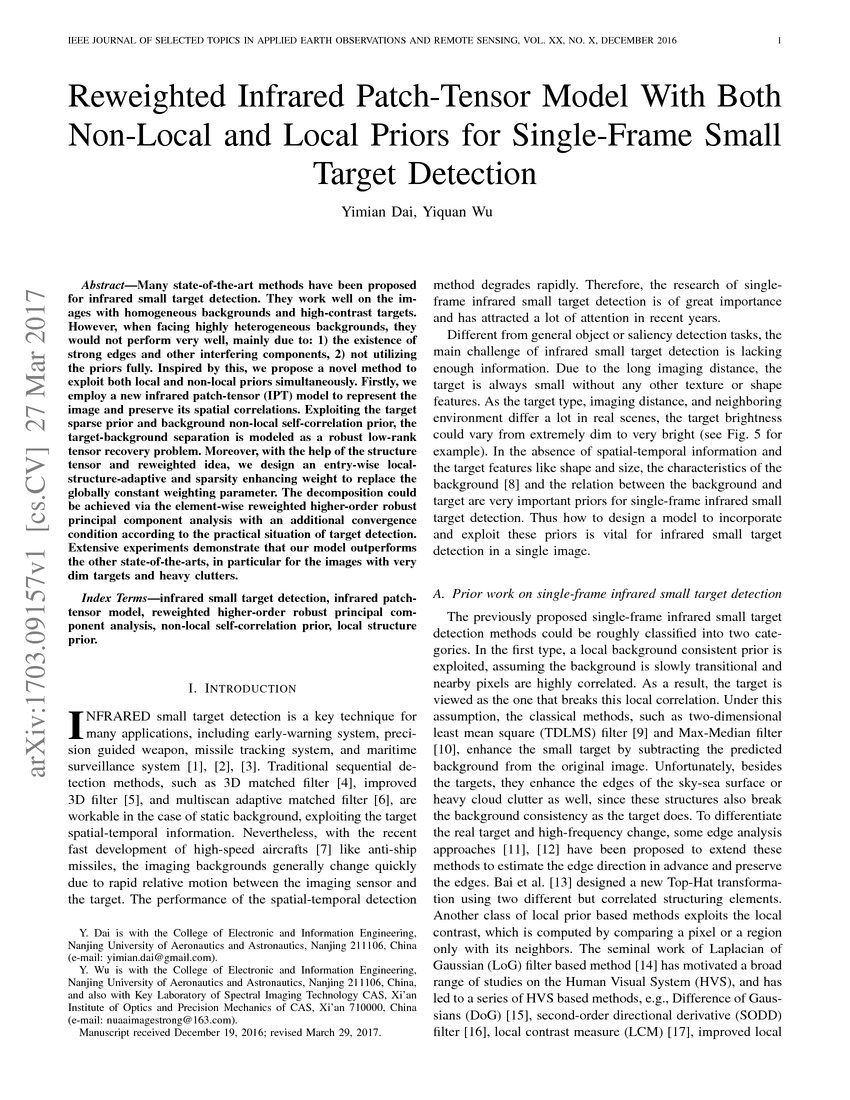 Reweighted Infrared Patch Tensor Model With Both Non Local And Local