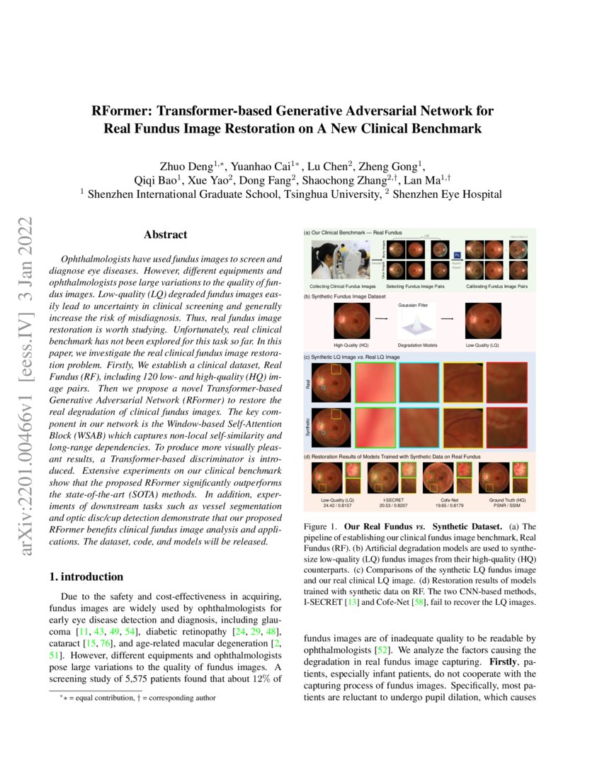 Rformer Transformer Based Generative Adversarial Network For Real