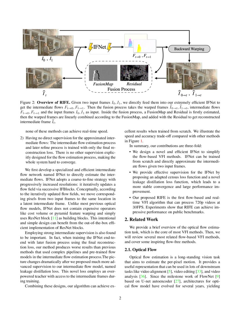 RIFE: Real-Time Intermediate Flow Estimation for Video Frame Interpolation | DeepAI