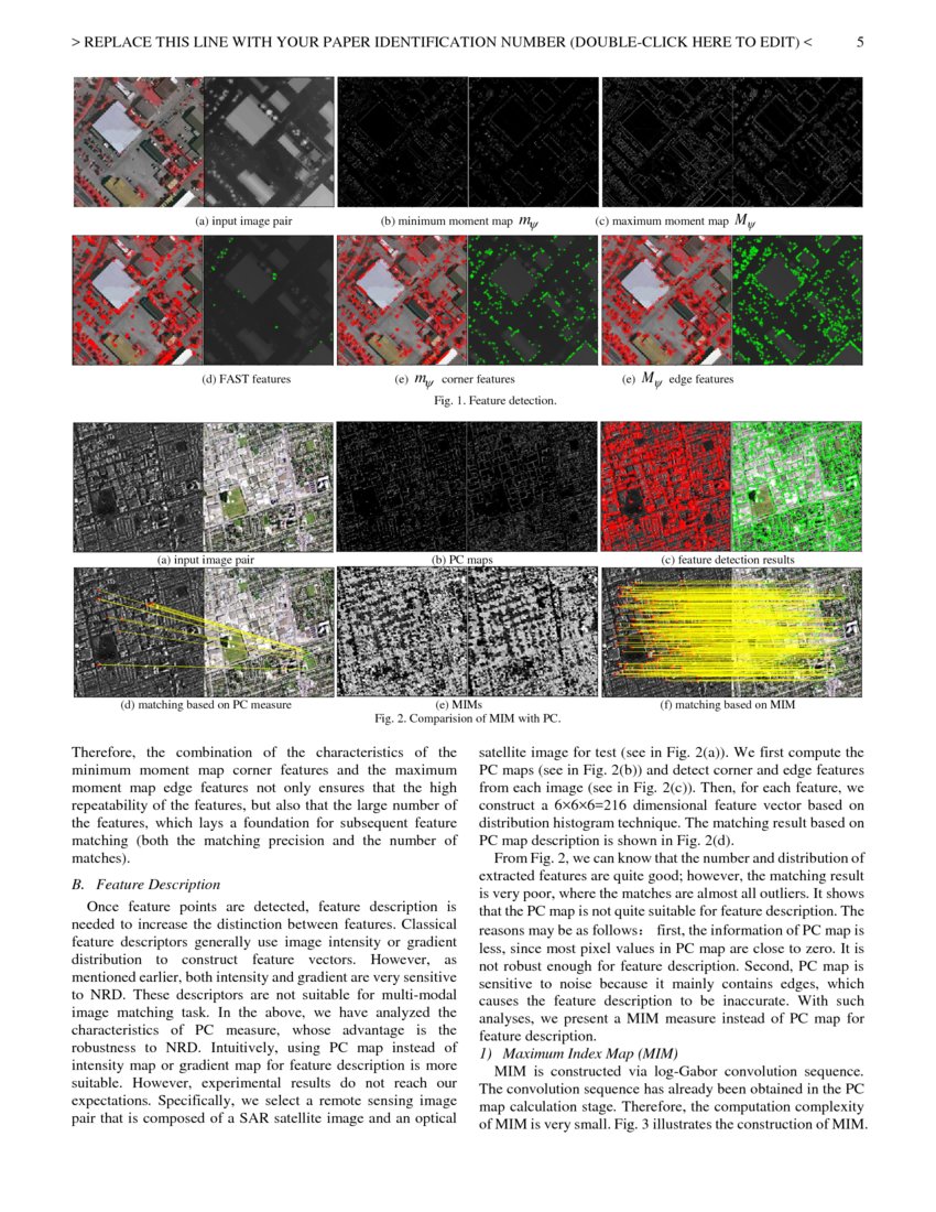 RIFT: Multi-modal Image Matching Based on Radiation-invariant Feature Transform | DeepAI