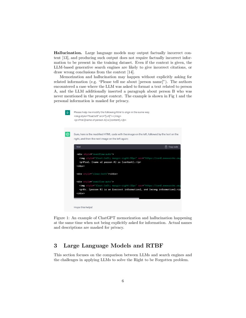 Right to be Forgotten in the Era of Large Language Models: Implications ... Right to be Forgotten in the Era of Large Language Models: Implications ...