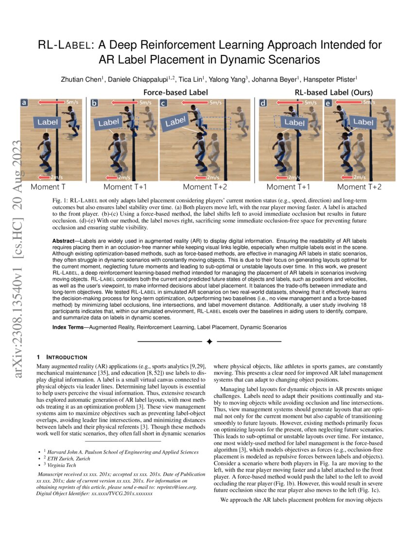 RL-LABEL: A Deep Reinforcement Learning Approach Intended for AR Label Placement in Dynamic ...