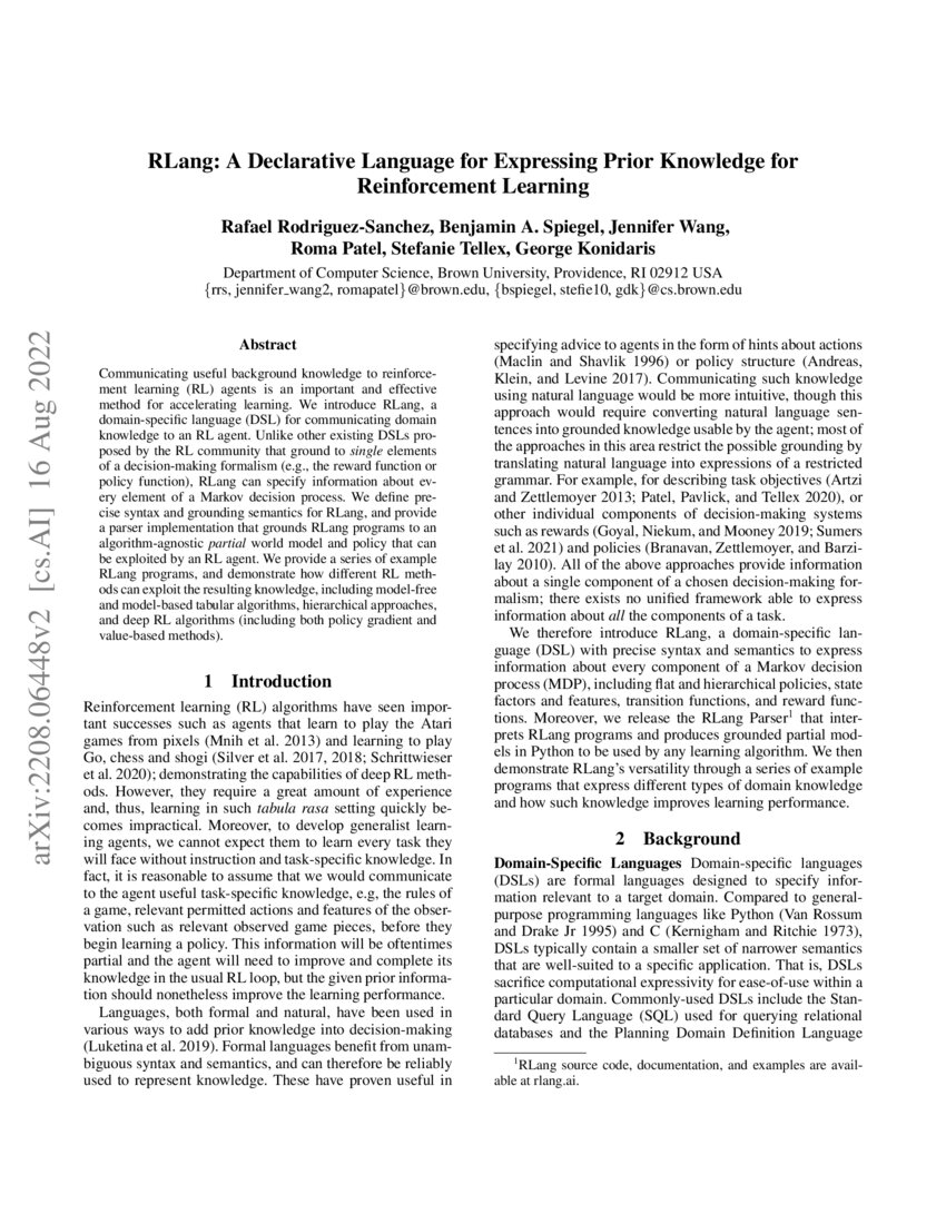 RLang: A Declarative Language for Expression Prior Knowledge for ...