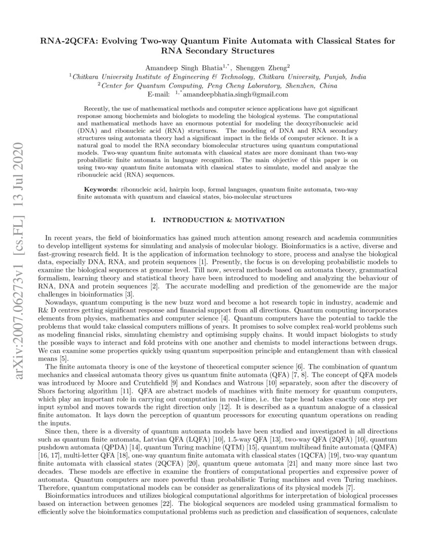 RNA-2QCFA: Evolving Two-way Quantum Finite Automata with Classical ...
