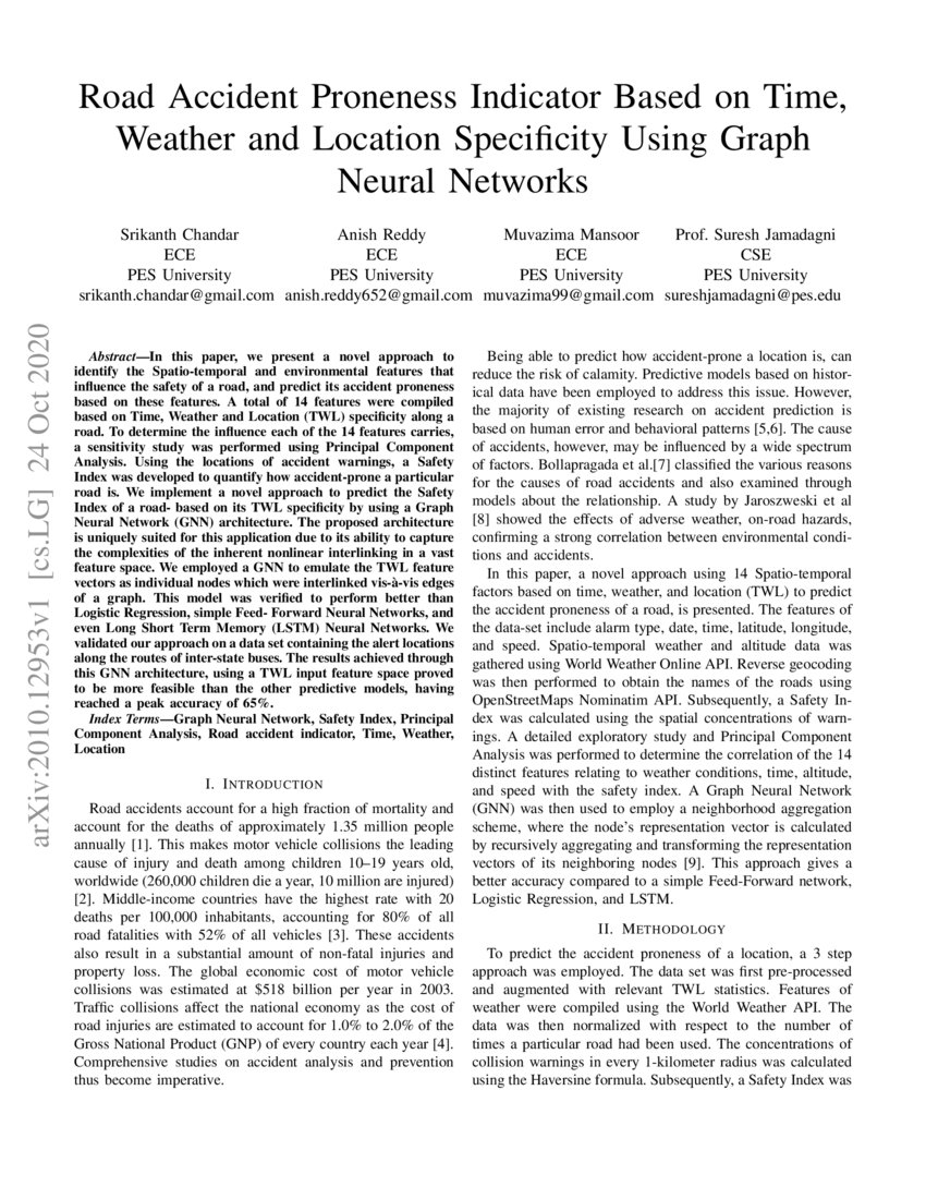 Road Accident Proneness Indicator Based On Time, Weather And Location ...