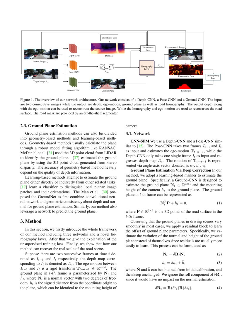 Road-aware Monocular Structure from Motion and Homography Estimation ...
