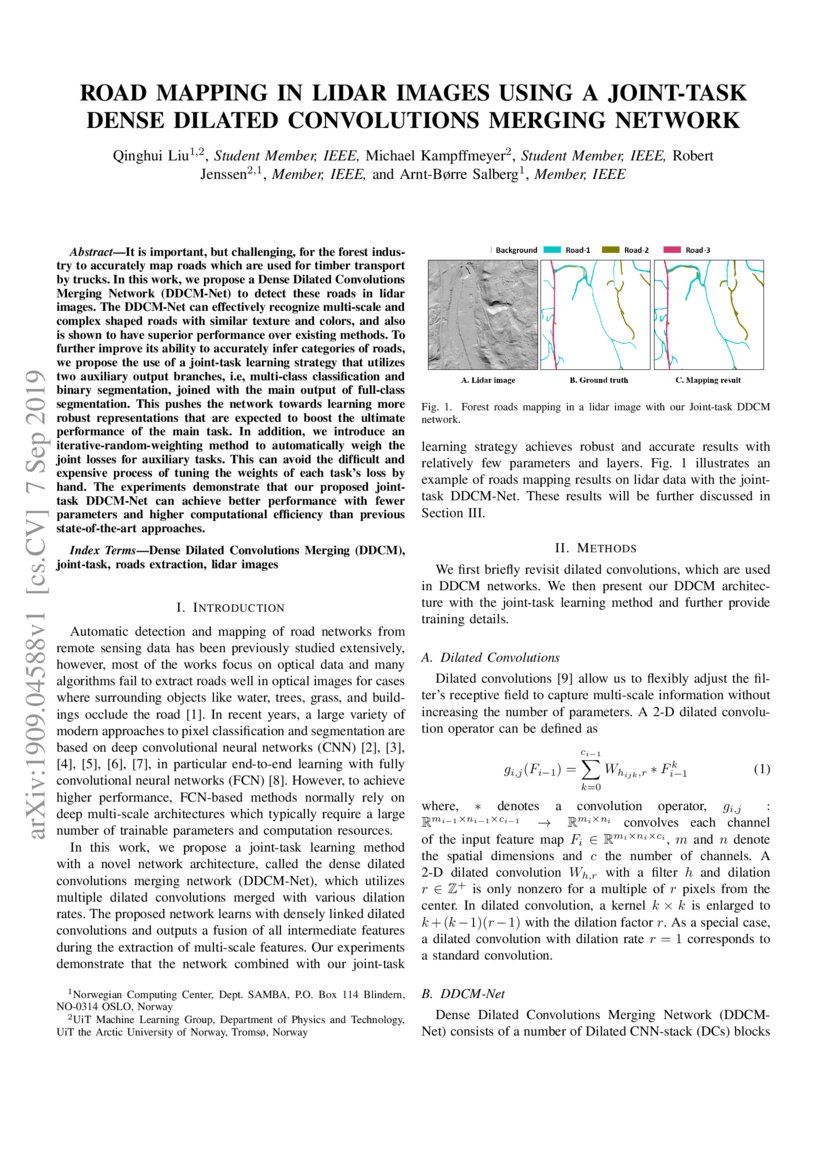Road Mapping In LiDAR Images Using A Joint-Task Dense Dilated ...
