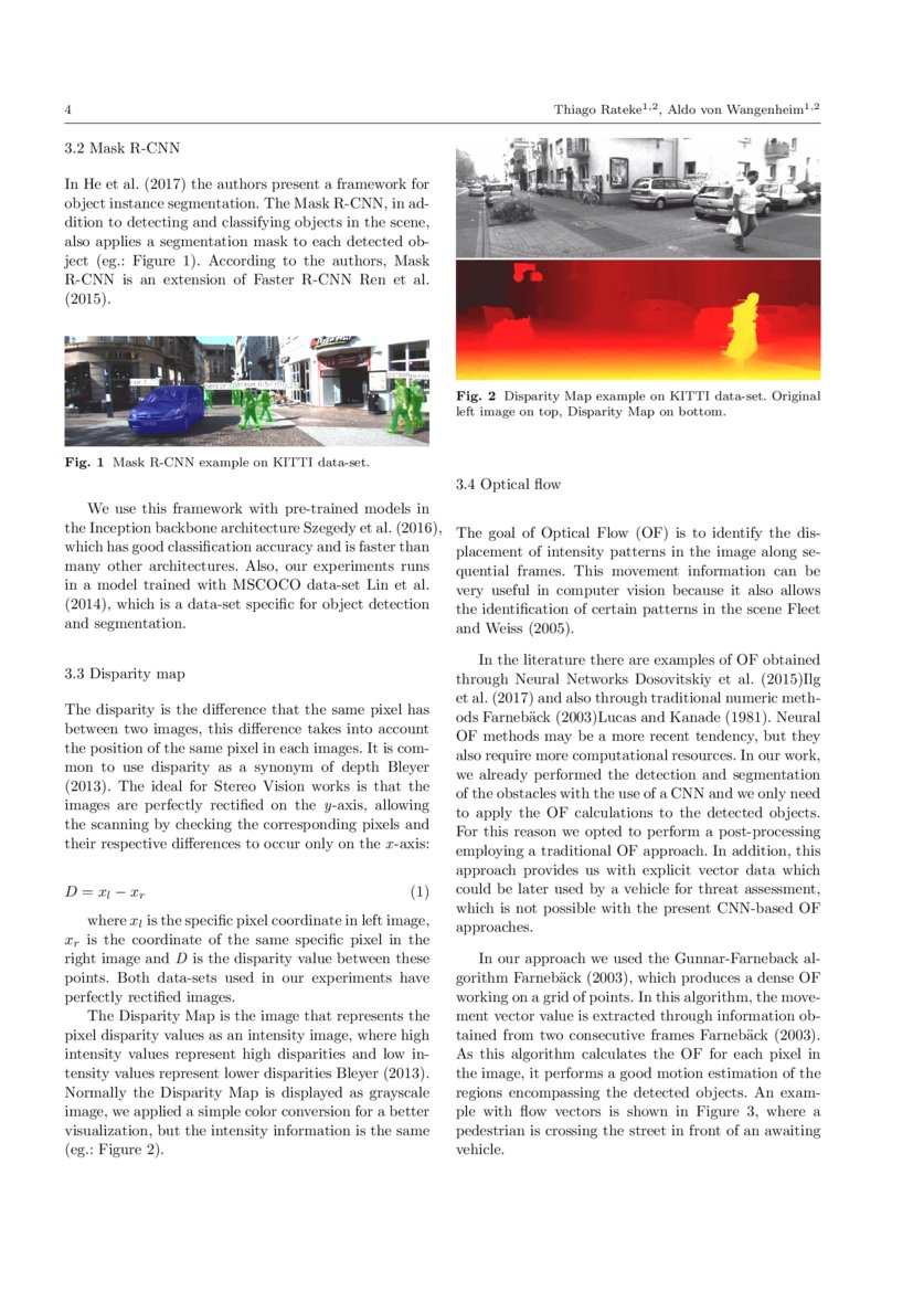 Road Obstacles Positional And Dynamic Features Extraction Combining