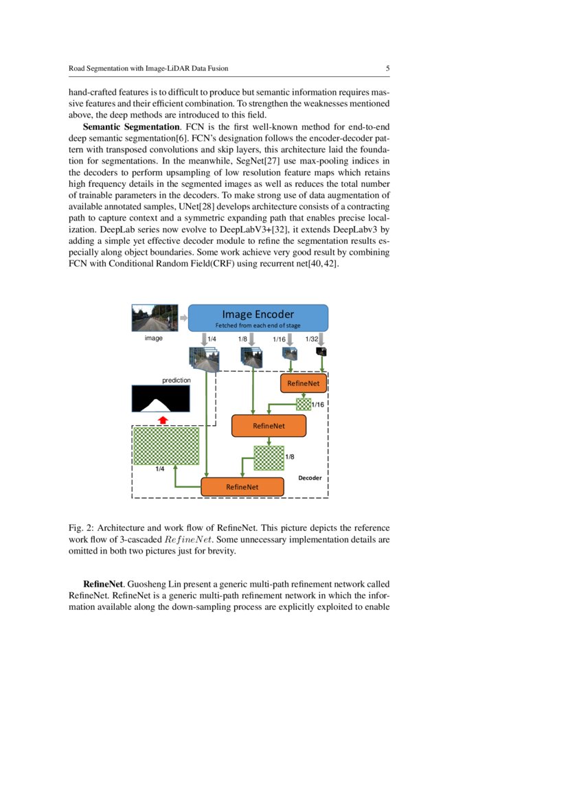 Road Segmentation with Image-LiDAR Data Fusion | DeepAI