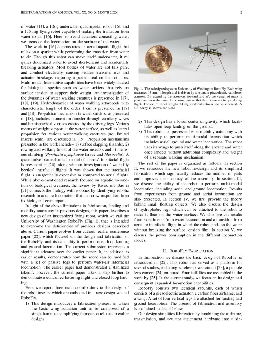 RoboFly: An insect-sized robot with simplified fabrication that is ...