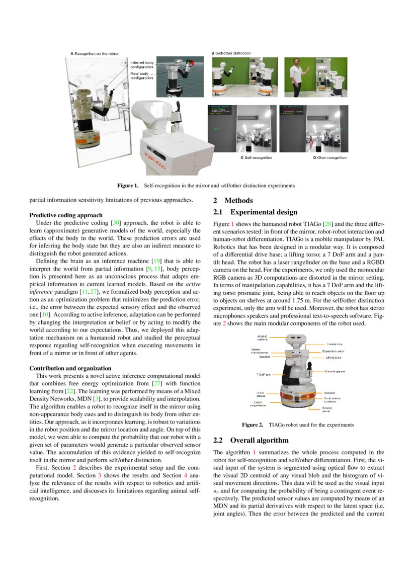 Robot self/other distinction: active inference meets neural networks ...