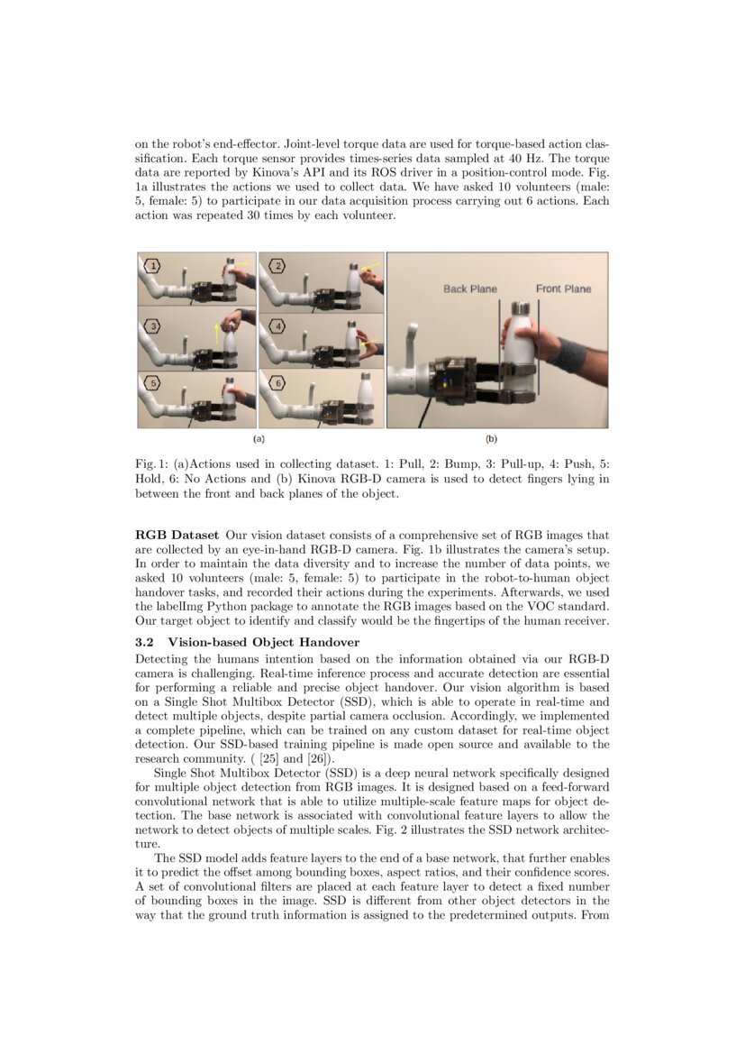 Robot To Human Object Handover Using Vision And Joint Torque Sensor Modalities Deepai