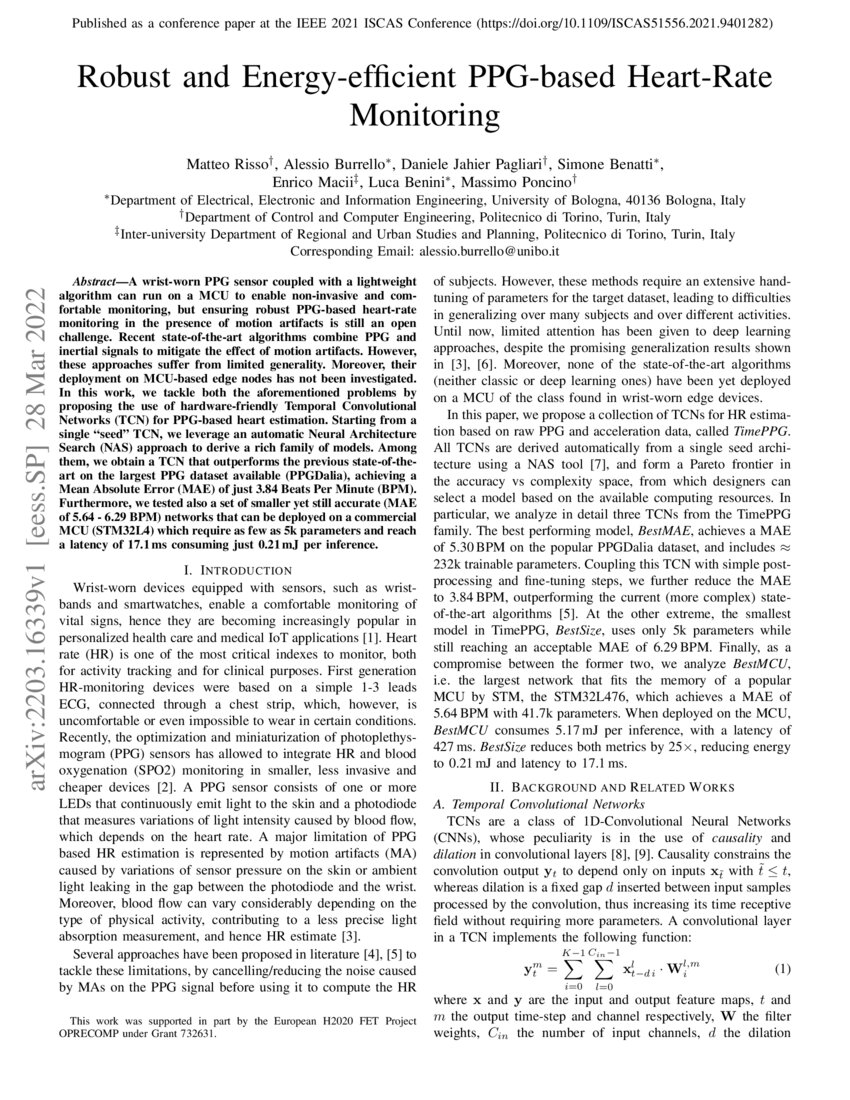 Robust and Energy-efficient PPG-based Heart-Rate Monitoring | DeepAI