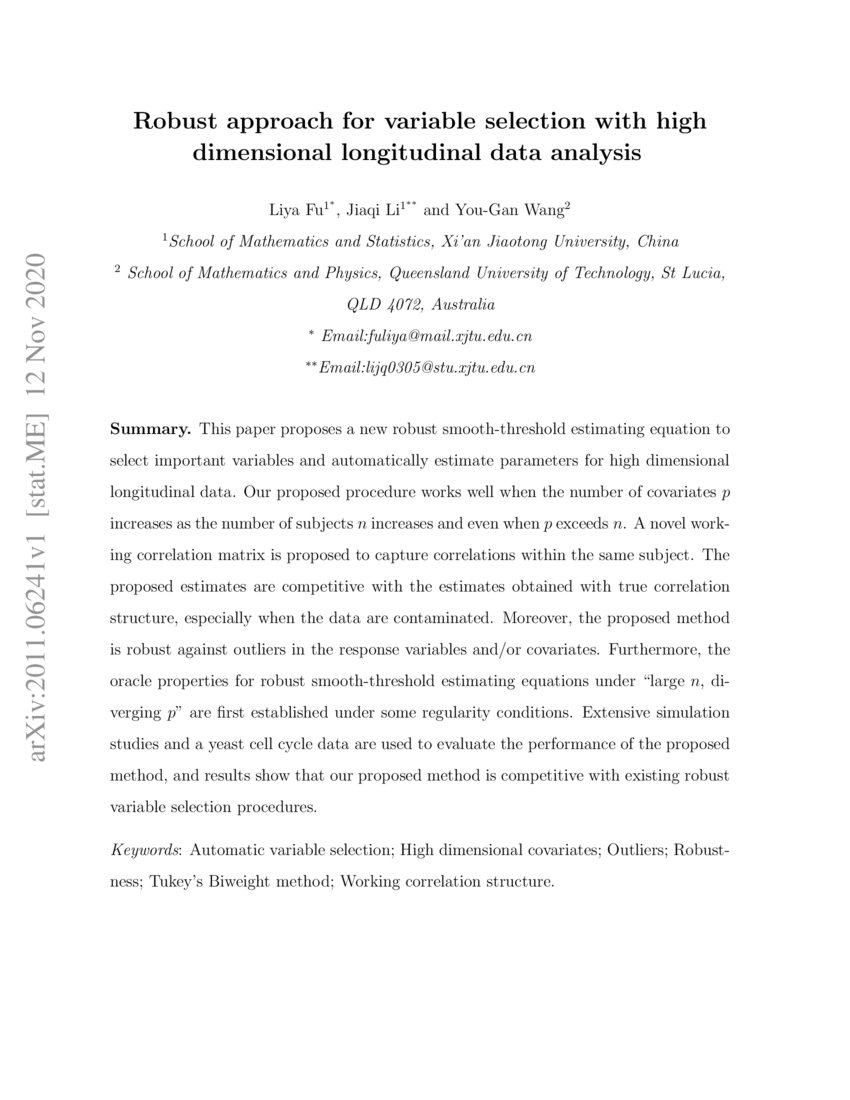 Robust Approach For Variable Selection With High Dimensional