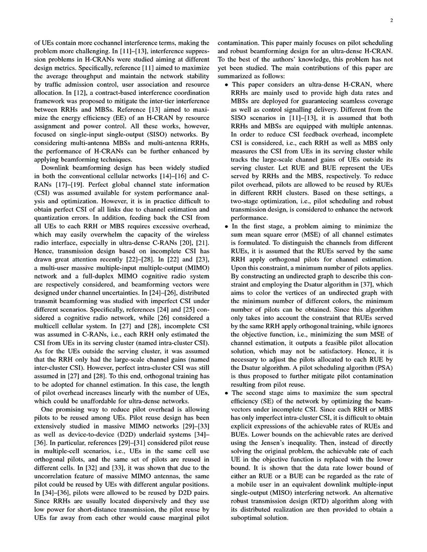 Robust Beamforming With Pilot Reuse Scheduling In A Heterogeneous Cloud Radio Access Network