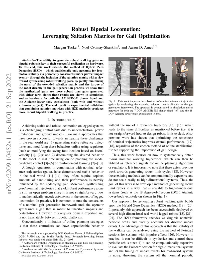Robust Bipedal Locomotion: Leveraging Saltation Matrices for Gait Optimization | DeepAI