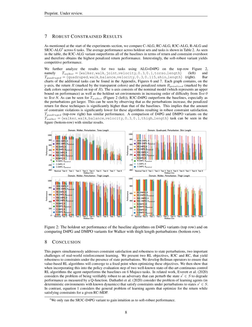 Robust Constrained Reinforcement Learning For Continuous Control With Model Misspecification