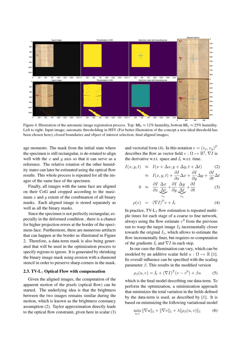 Robust Deformation Estimation in Wood-Composite Materials using Variational Optical Flow | DeepAI