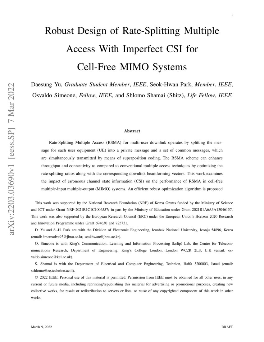 Robust Design Of Rate Splitting Multiple Access With Imperfect Csi For Cell Free Mimo Systems