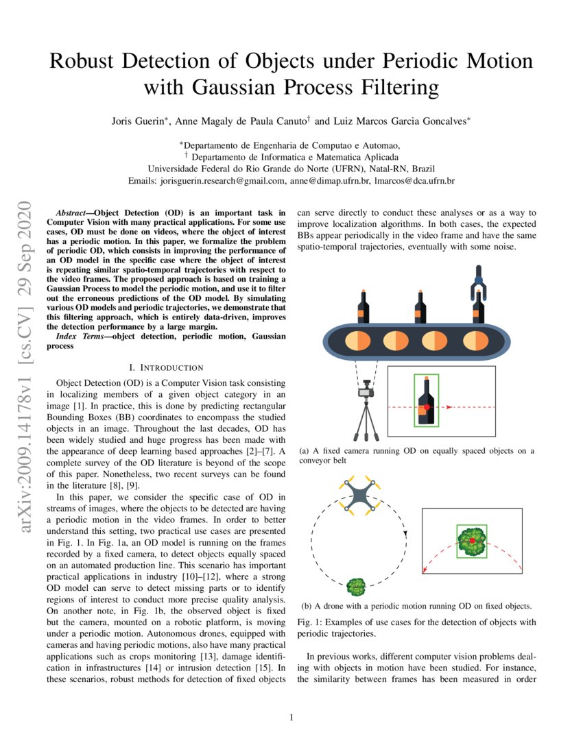 Robust Detection Of Objects Under Periodic Motion With Gaussian Process