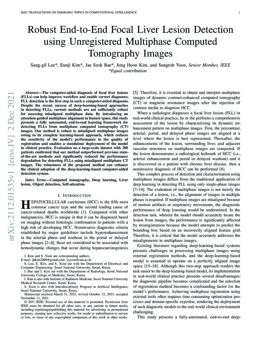 Robust End To End Focal Liver Lesion Detection Using Unregistered Multiphase Computed Tomography