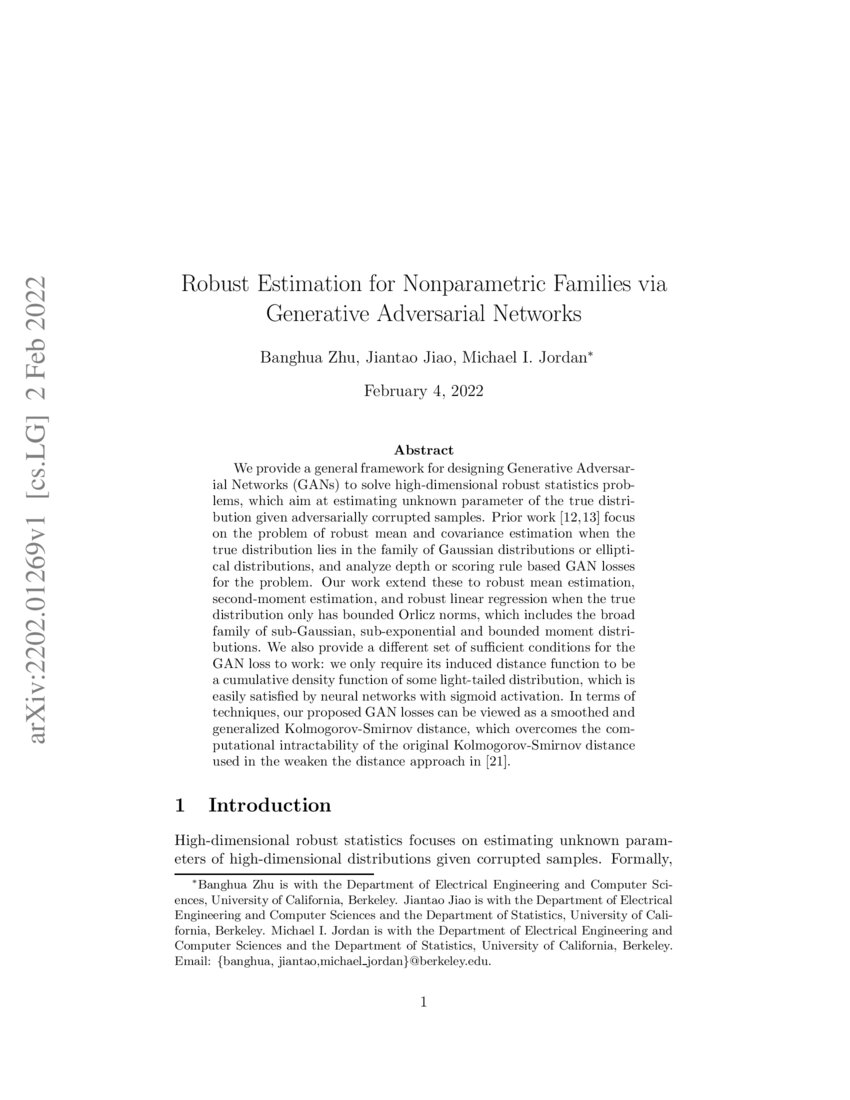 Robust Estimation For Nonparametric Families Via Generative Adversarial