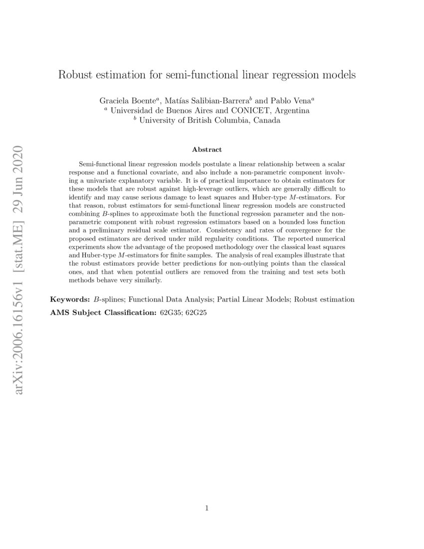 Robust Estimation For Semi Functional Linear Regression Models Deepai 