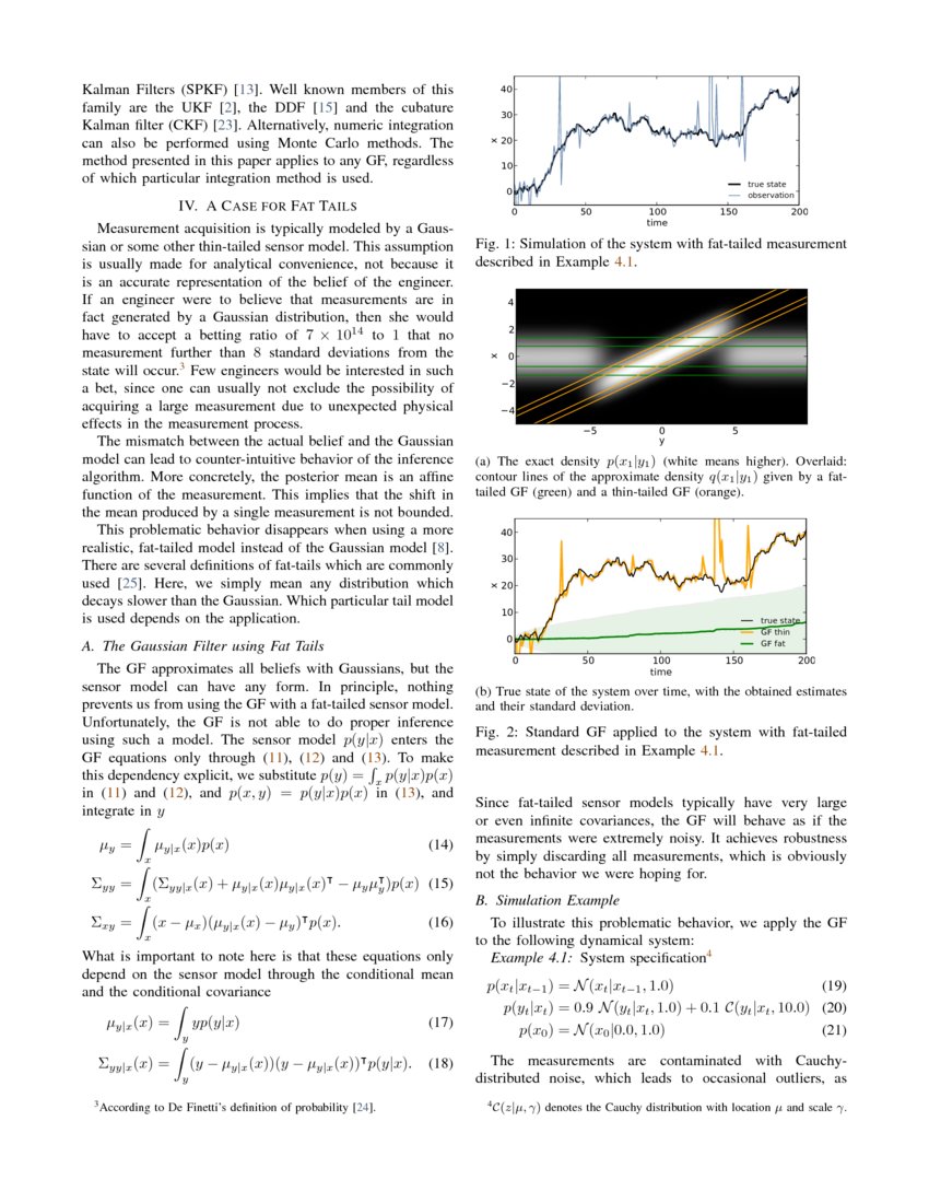 Robust Gaussian Filtering using a Pseudo Measurement | DeepAI