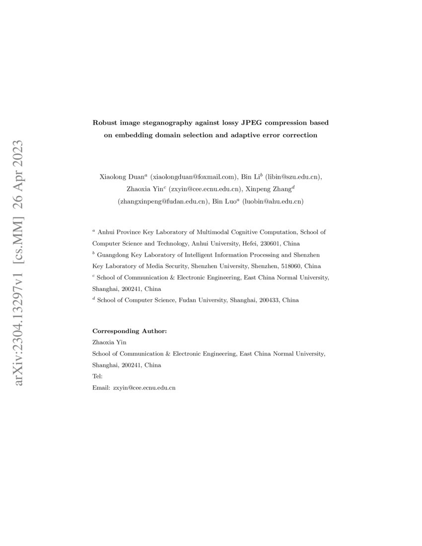 Robust Image Steganography Against Lossy Jpeg Compression Based On Embedding Domain Selection