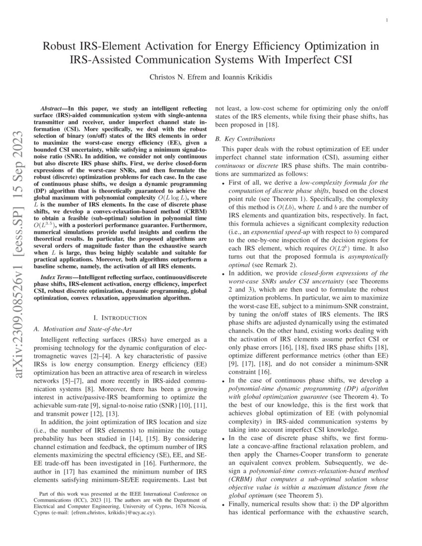 Robust IRS-Element Activation for Energy Efficiency Optimization in IRS ...