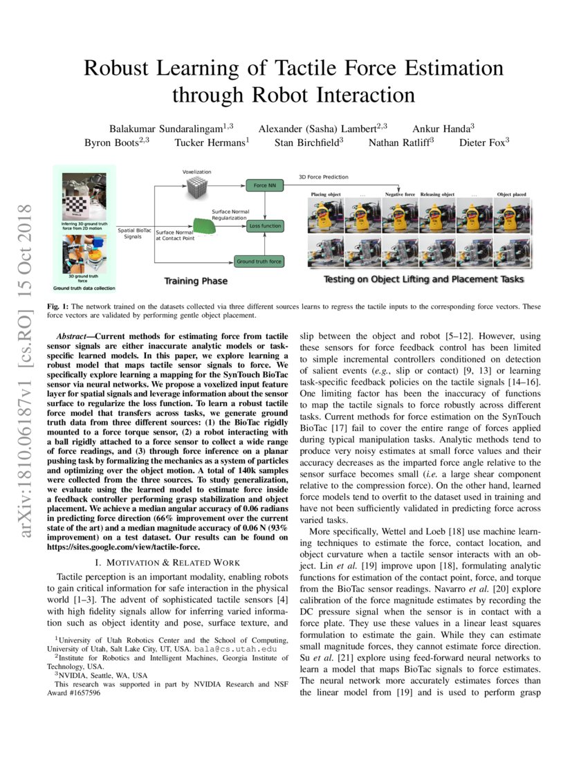 Robust Learning Of Tactile Force Estimation Through Robot Interaction 5049