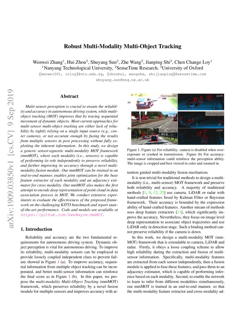 Robust Multi-Modality Multi-Object Tracking | DeepAI