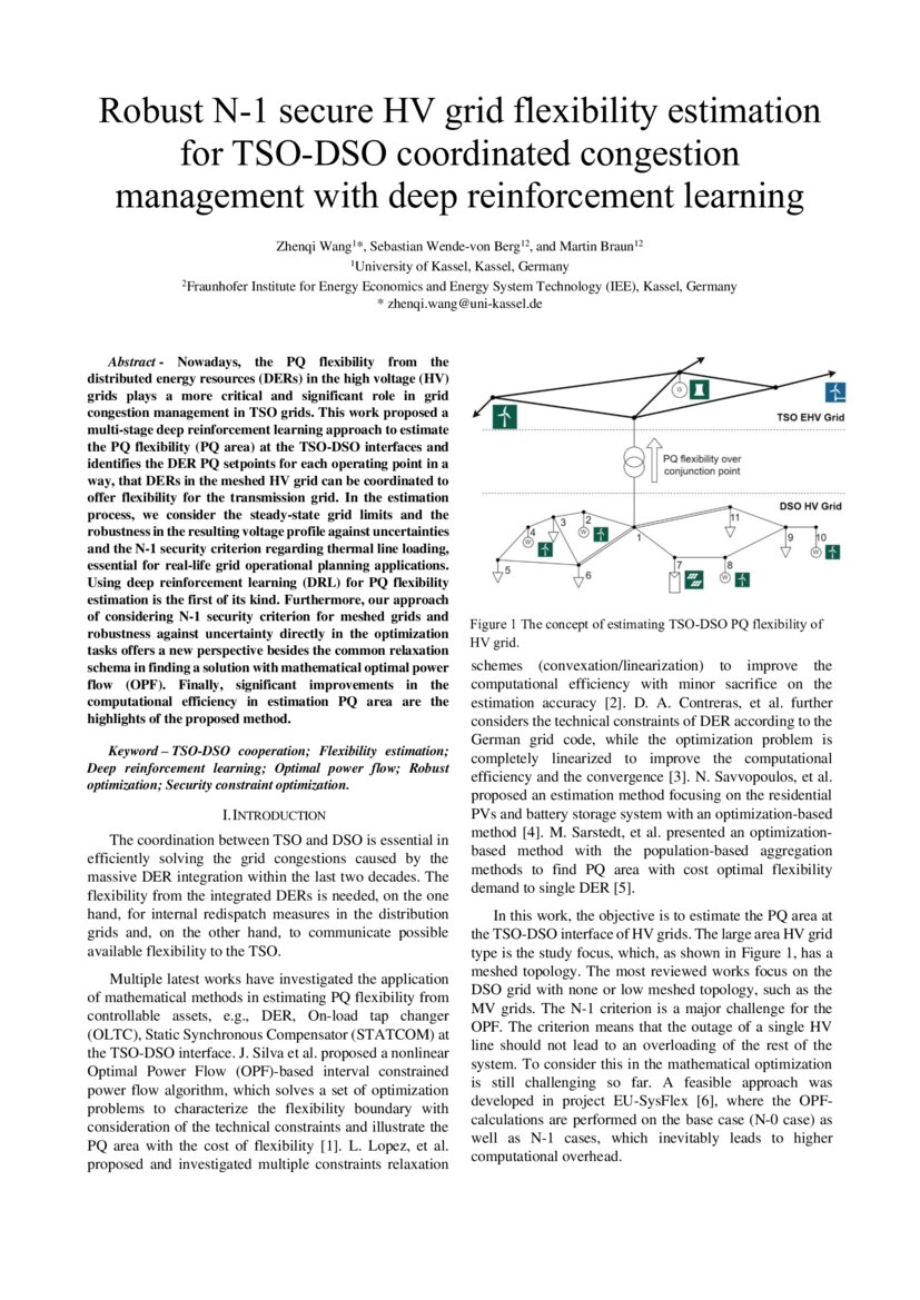 Robust N 1 Secure Hv Grid Flexibility Estimation For Tso Dso Coordinated Congestion Management