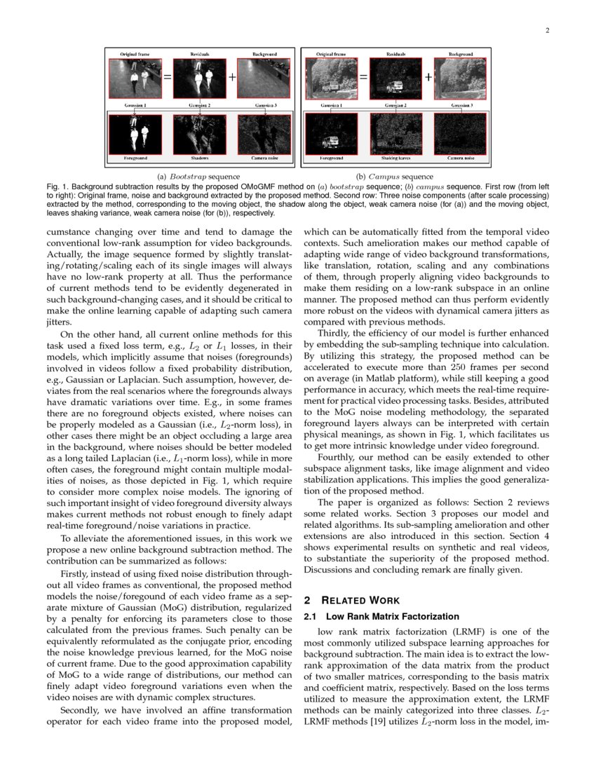 Robust Online Matrix Factorization for Dynamic Background Subtraction ...