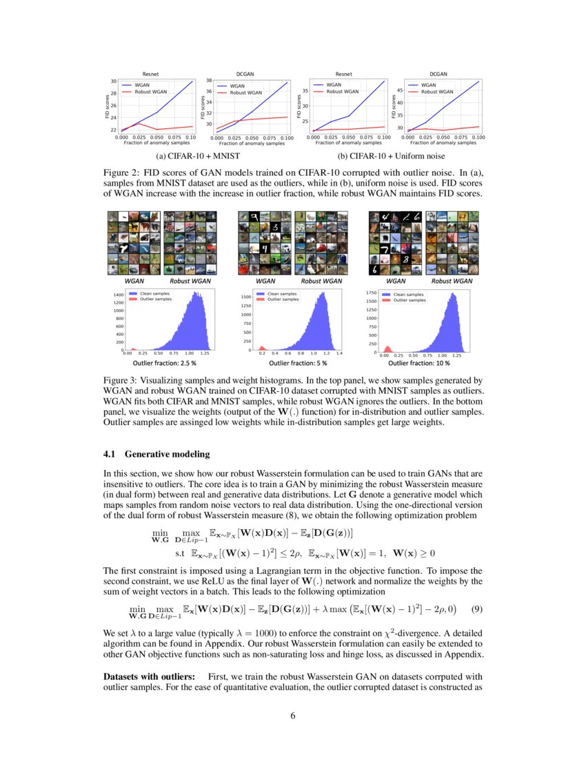 Robust Optimal Transport With Applications In Generative Modeling And