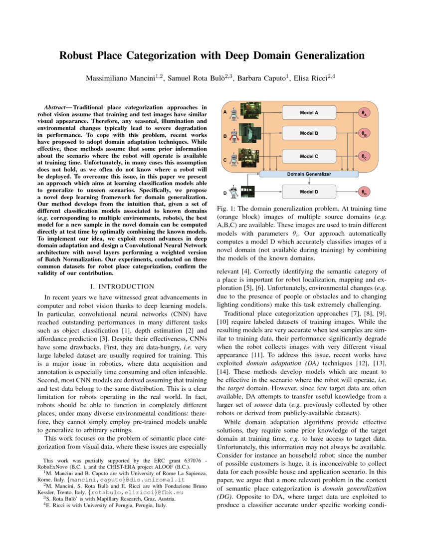 Robust Place Categorization with Deep Domain Generalization | DeepAI