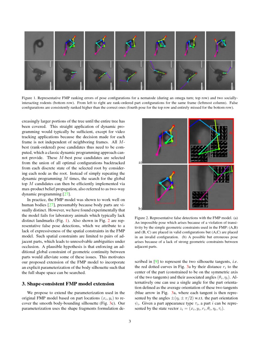 Robust pose tracking with a joint model of appearance and shape | DeepAI