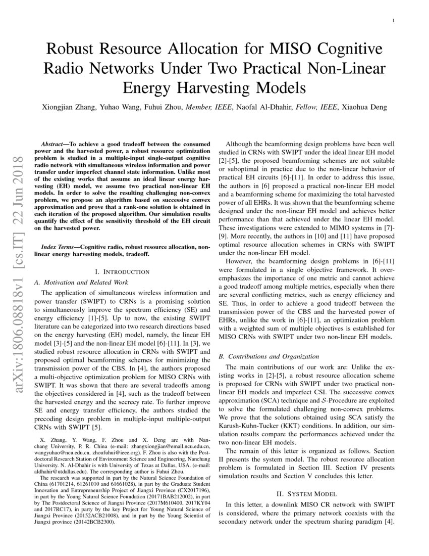 Robust Resource Allocation For Miso Cognitive Radio Networks Under Two