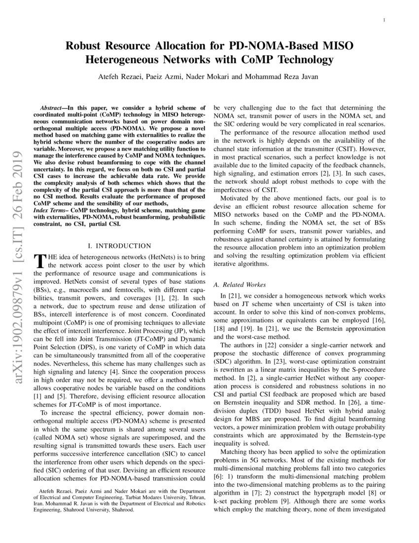 Robust Resource Allocation For Pd Noma Based Miso Heterogeneous Networks With Comp Technology