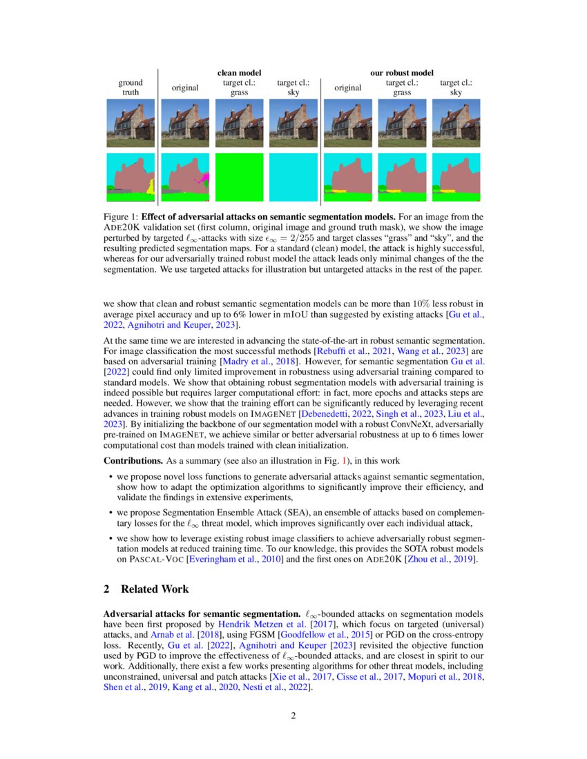 Robust Semantic Segmentation Strong Adversarial Attacks And Fast Training Of Robust Models Deepai