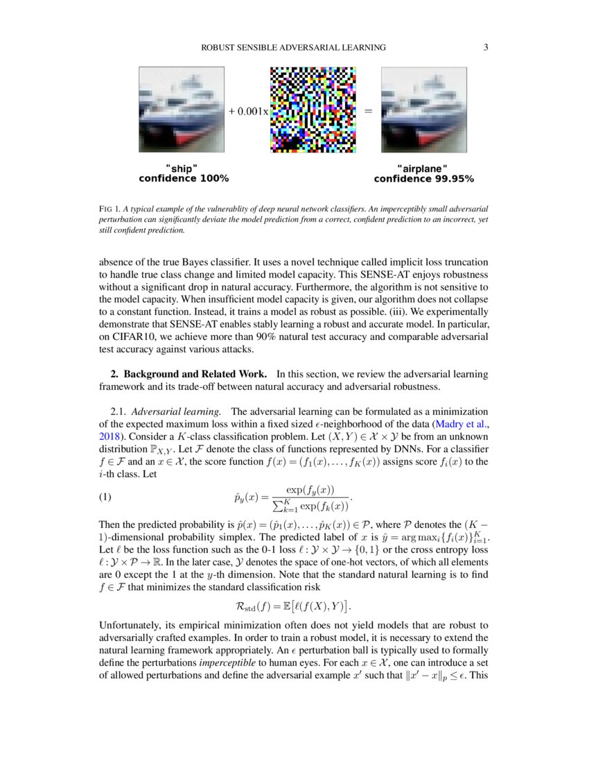 Robust Sensible Adversarial Learning of Deep Neural Networks for Image ...