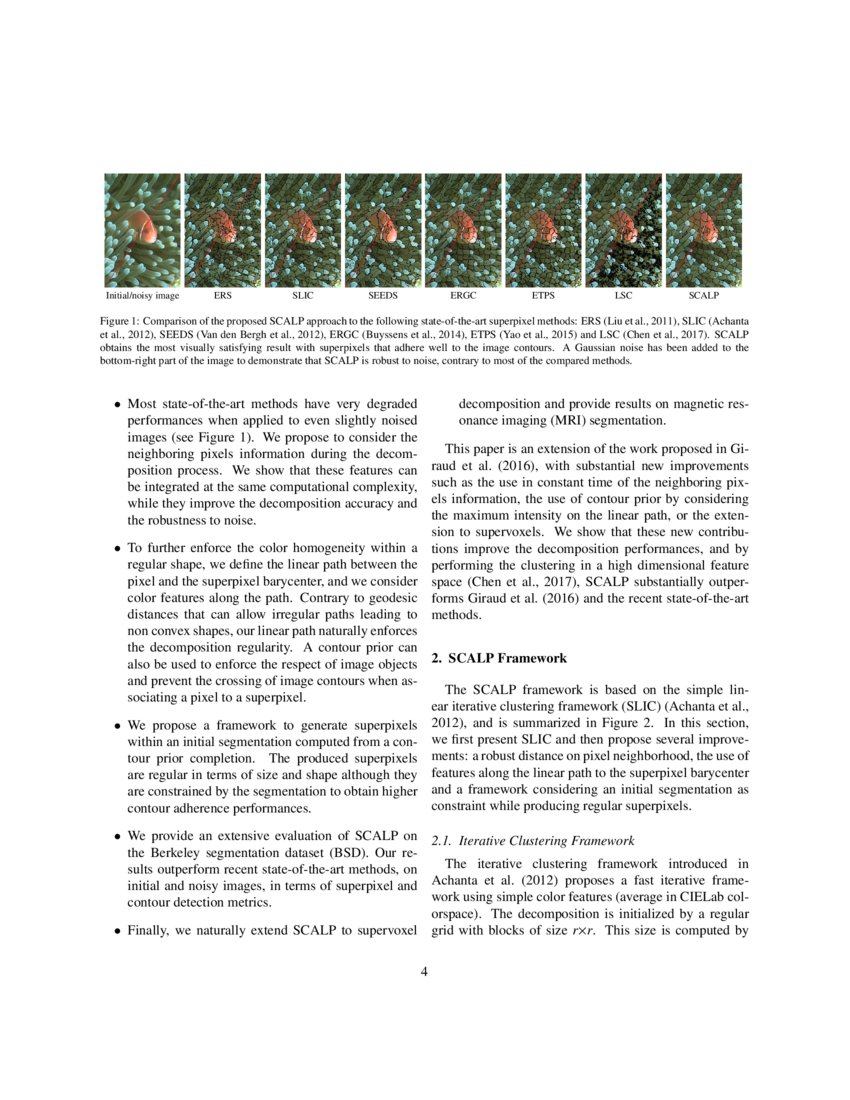 Robust superpixels using color and contour features along linear path | DeepAI