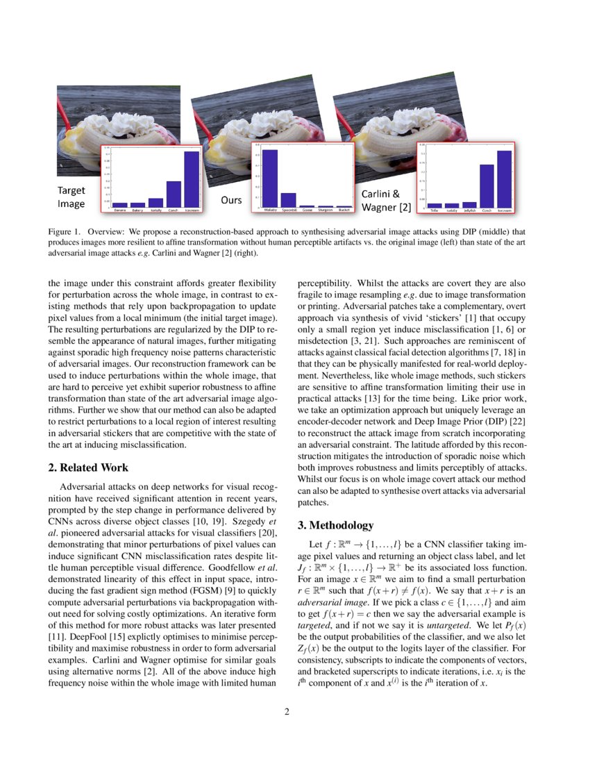 Robust Synthesis of Adversarial Visual Examples Using a Deep Image Prior | DeepAI