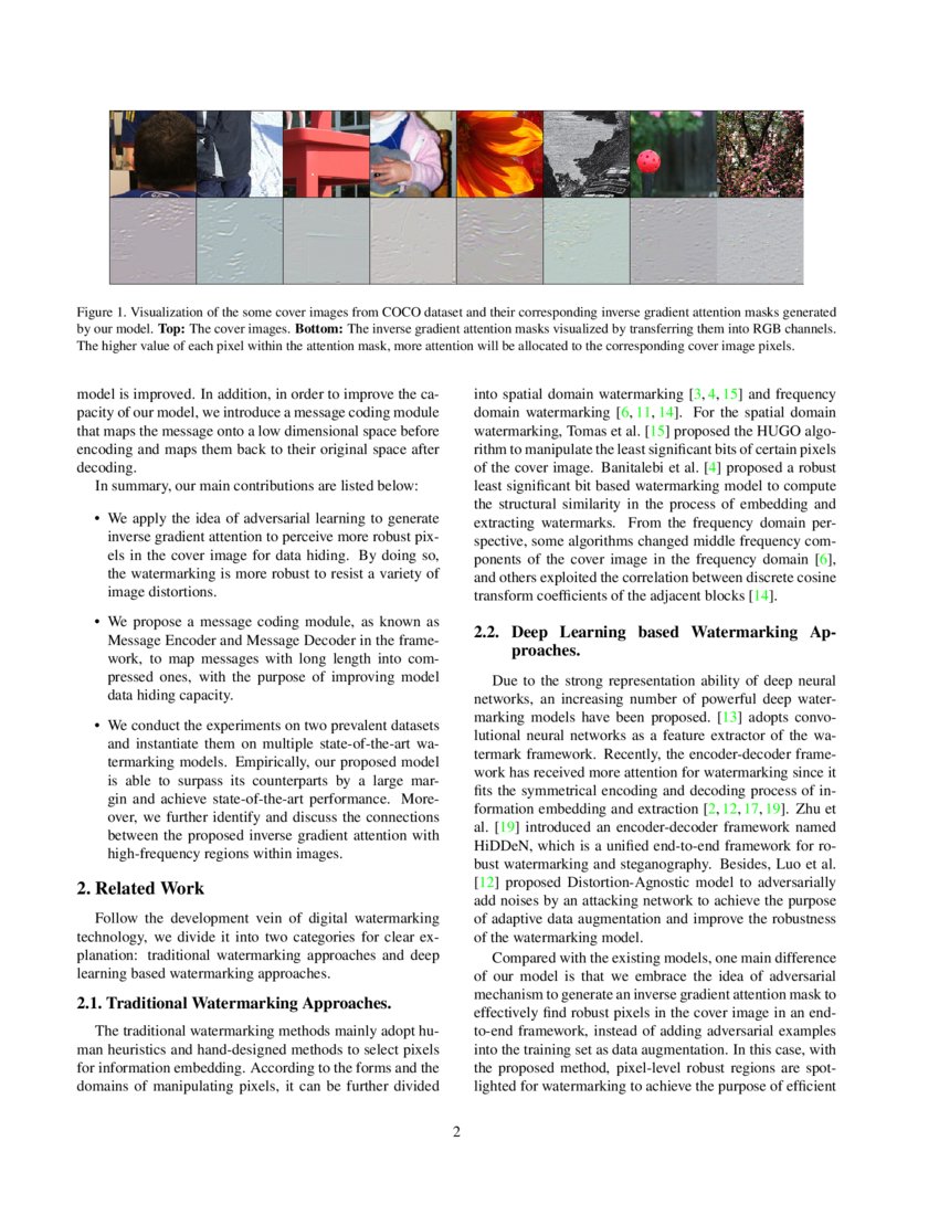 Robust Watermarking Using Inverse Gradient Attention Deepai