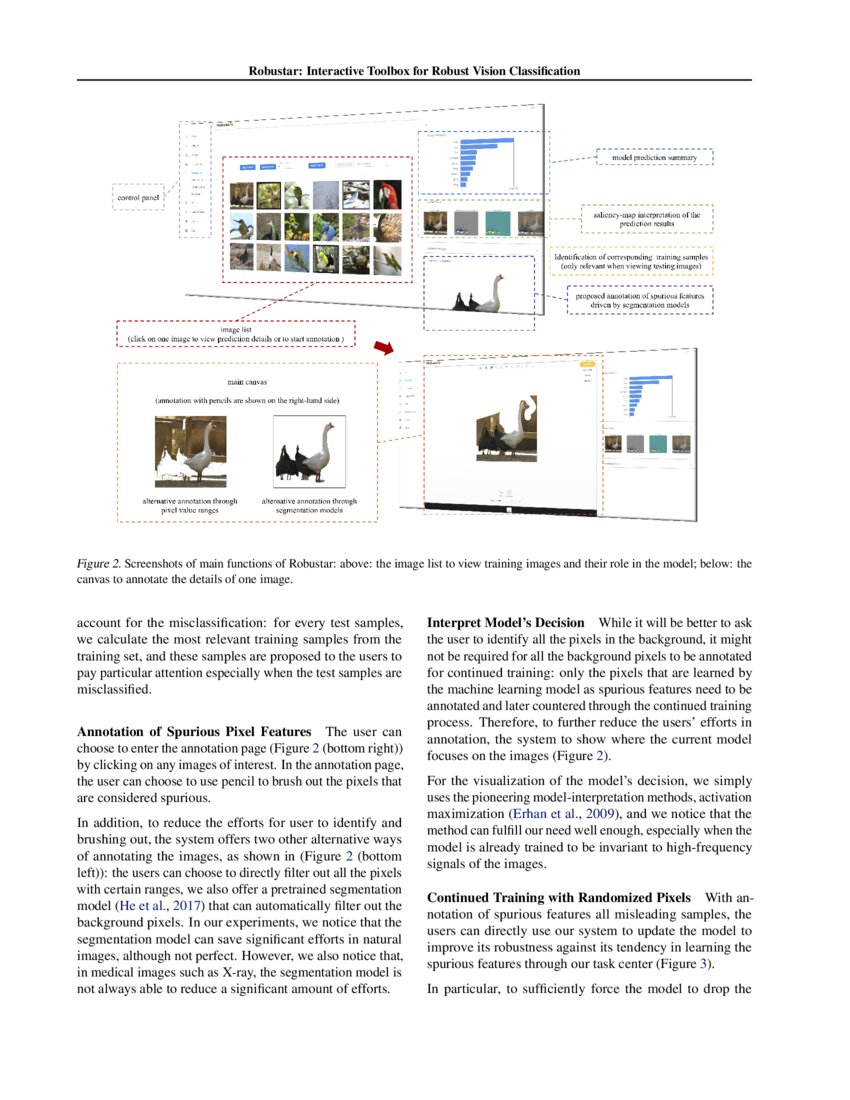 Robustar Interactive Toolbox Supporting Precise Data Annotation For Robust Vision Learning Deepai 